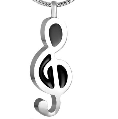 China Musical Note Shape Cremation Jewelry For Ashes Funeral Memorial Pendant With Fill Kit for sale