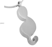 China Musical Note Shape Cremation Jewelry For Ashes Funeral Memorial Pendant With Fill Kit for sale