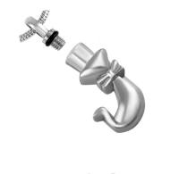 China Stainless Steel Memorial Cremation Jewelry Cat Ash Urn Necklace with Bow Tie Design for sale
