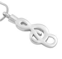 China Rose Gold Plated Music Note Cremation Pendant for Human or Pet Ashes Stainless Steel for sale