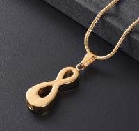 China Ashes Pendant With Cubic Zircon Keepsake Urn For Human Pet 18K Gold Plated Decoration for sale