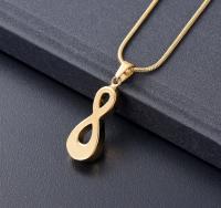 China Ashes Pendant With Cubic Zircon Keepsake Urn For Human Pet 18K Gold Plated Decoration for sale