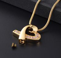 China Stainless Steel Love Bow Tie Heart Cremation Jewelry with Crystal Inlay Gift Occasion for sale