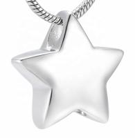 China Jewelry Type Pendants or Charms Stainless Steel Mini Star Cremation Pendant for Ashes for sale