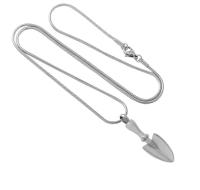 China Shovel Shape Stainless Steel Cremation Necklace for Ashes CLASSIC Style Keepsake Pendant for sale