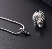 China Jewelry Main Material Stainless Steel Strawberry Inlay Crystal Cremation Urn Necklace for sale