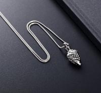 China Jewelry Main Material Stainless Steel Strawberry Inlay Crystal Cremation Urn Necklace for sale