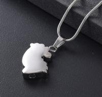 China Crystal Keepsake Pendant Mini Cute Footprint Cremation Necklace for Ashes Stainless Steel for sale