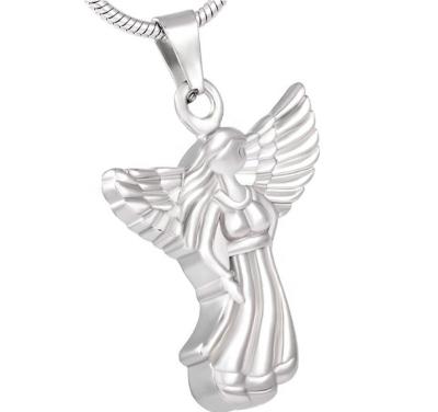 China Stainless Steel Lovely Fairy Urn Necklace for Ashes Cremation Pendant Memorial Jewellery for sale
