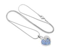 China Heart Crystal Pendant Necklace Cremation Jewelry for Women Keepsake Ashes Locket Pet Urn Gift for sale