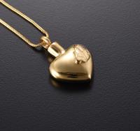 China Men's Angel Wing In Heart Urn Necklace for Ashes Cremation Free Engrave CLASSIC Style for sale