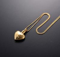 China Men's Angel Wing In Heart Urn Necklace for Ashes Cremation Free Engrave CLASSIC Style for sale