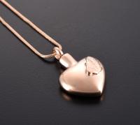 China Men's Angel Wing In Heart Urn Necklace for Ashes Cremation Free Engrave CLASSIC Style for sale