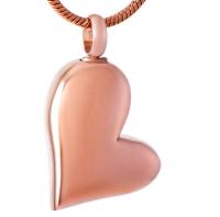 China 18K Gold Plated Cremation Jewelry For Ashes Pendant Broken Heart Keepsake Urn Necklace for sale