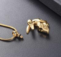 China Pet Animal Charms Cute Flying Rabbit Pendant Necklace with Memorial Cremation Jewelry for sale
