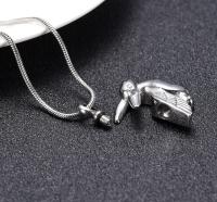 China Pet Animal Charms Cute Flying Rabbit Pendant Necklace with Memorial Cremation Jewelry for sale