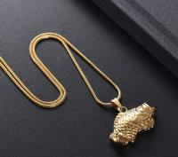 China Fish Cremation Jewelry Keepsake Urn Necklace for Pet Ashes Stainless Steel 4 Colors for sale
