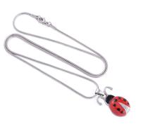 China Cute Ladybug Cremation Jewelry For Ashes Pendant Stainless Steel Necklace Memorial for sale