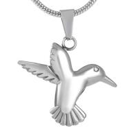 China Fashion Little Bird Cremation Necklace For Pet Human Ashes Stainless Steel Memorial Urn Jewelry for sale