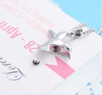 China Fashion Little Bird Cremation Necklace For Pet Human Ashes Stainless Steel Memorial Urn Jewelry for sale