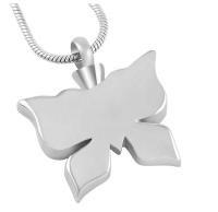 China CNC Inlay Technology Stainless Steel Multicolor Butterfly Cremation Keepsake Necklace for sale