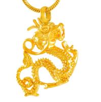China Sample Making Never Fade Dragon Necklace Memorial Pendant Cremation Jewelry Urns For Ashes Keepsake Necklace Men Charms for sale