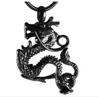 China Sample Making Never Fade Dragon Necklace Memorial Pendant Cremation Jewelry Urns For Ashes Keepsake Necklace Men Charms for sale