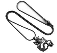 China Sample Making Never Fade Dragon Necklace Memorial Pendant Cremation Jewelry Urns For Ashes Keepsake Necklace Men Charms for sale