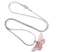 China Pet Ashes Pendant Necklace Beautiful Butterfly Cremation Jewelry for Animal Ashes for sale