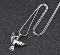 China Stainless Steel Flying Bird Cremation Pendant for Ashes Forever Love Keepsake Necklace for sale