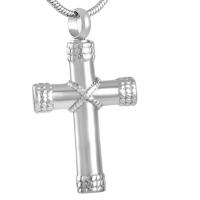 China Gold CNC Inlay Personalized Color Cross Pendant Necklace for Ashes Urn Cremation Jewelry for sale