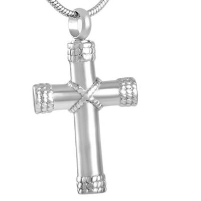 China Gold CNC Inlay Personalized Color Cross Pendant Necklace for Ashes Urn Cremation Jewelry for sale