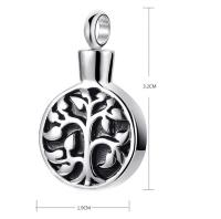 China Stainless Steel Cremation Necklace Engraved Name Ash Urn Pendant for Memorial Keepsake for sale