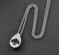 China Excellent Teardrop Shape Tree of Life Cremation Urn Necklace for Keepsake Jewelry Sale for sale