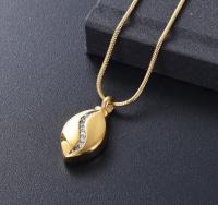 China Clear Zircon Inlay Teardrop Keepsake Urn Jewelry for Ashes Secret Pendant in Silver for sale