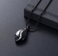 China Clear Zircon Inlay Teardrop Keepsake Urn Jewelry for Ashes Secret Pendant in Silver for sale