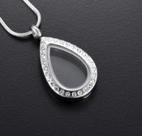 China Excellent Durable Stainless Steel Glass Teardrop Pendant Ideal Gift for Memorial Occasion for sale