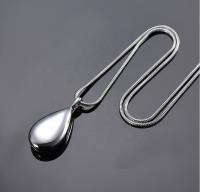 China Charm Pendants Type High Polished Rose Gold Color Tear Drop Pendant for Ashes Keepsake for sale