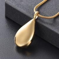 China Charm Pendants Type High Polished Rose Gold Color Tear Drop Pendant for Ashes Keepsake for sale