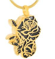 China 24K Gold Plated Stainless Steel Cremation Jewelry Mini Jar Memorial Locket for Ashes for sale