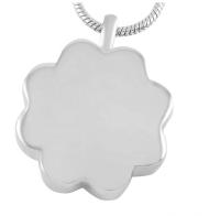 China Stainless Steel Flower-Shaped Pendant Necklace for Ashes of Loved Ones Unique Design for sale