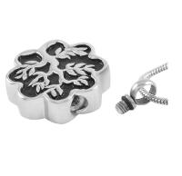 China Stainless Steel Flower-Shaped Pendant Necklace for Ashes of Loved Ones Unique Design for sale