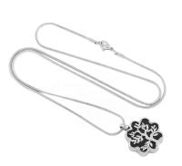 China Stainless Steel Flower-Shaped Pendant Necklace for Ashes of Loved Ones Unique Design for sale
