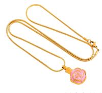 China Picture Plating Black Gun Plated Peony Pendant Cremation Jewelry Memorial Urn Necklace for sale