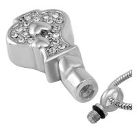 China Stainless Steel Mini Heart Necklace Crystal Vase Pendant for Cremation Ashes Keepsake for sale