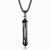 China Decoration Stainless Steel Cremation Jewelry Cylinder Ashes Pendant Urn Necklace for sale