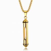 China Decoration Stainless Steel Cremation Jewelry Cylinder Ashes Pendant Urn Necklace for sale