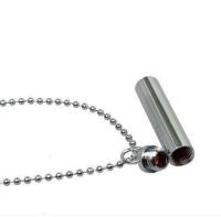 China 18K Gold Plated Stainless Steel Cylinder Tube Ash Urn Pendant Necklace for Decoration for sale