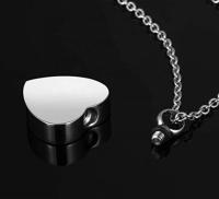 China Stainless Steel Heart Urn Necklace 18K Gold Plated Cremation Jewelry with 12 Birthstones for sale