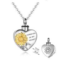 China Forever In My Heart Heart Sunflower Urn Perfume Necklace A Tribute with Unique Designs for sale